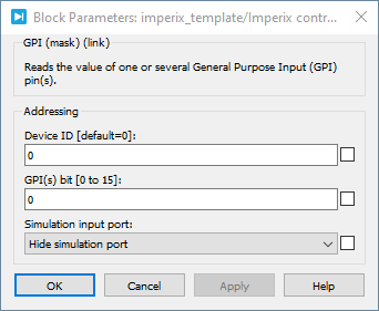 GPI - General purpose inputs - Simulink, PLECS and C++ documentation