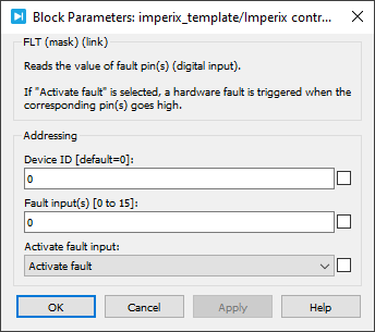 FLT - Fault inputs - imperix Simulink, PLECS and C++ documentation