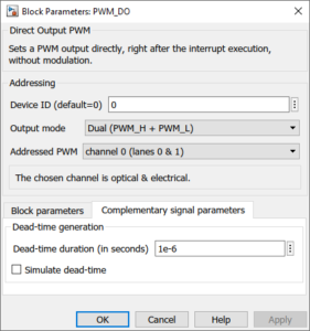 Direct output PWM - imperix Simulink, PLECS, and C++ documentation
