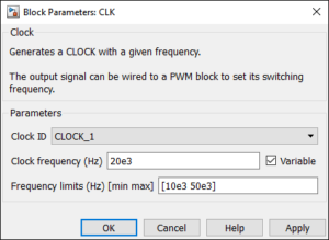 CLK - Clock generators - Simulink, PLECS and C++ documentation