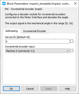 INC - Incremental encoder input - Simulink, PLECS and C++ documentation