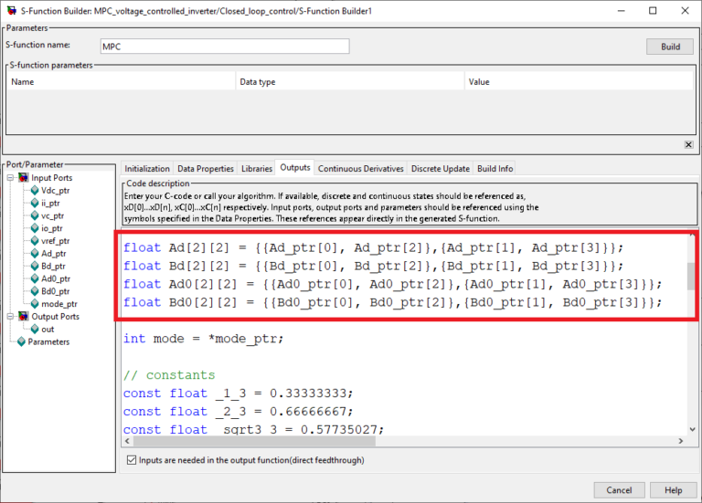 Integration of C code in Simulink via S-Functions - imperix