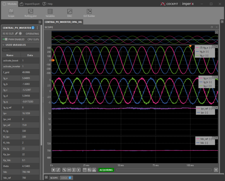 C-HIL simulation scenario with OPAL-RT simulators - imperix