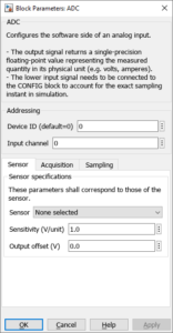 ADC - Analog data acquisition - Simulink, PLECS and C++ documentation